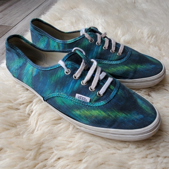 Vans | Shoes | Vans Authentic Gradient Blue And Green Low Tops | Poshmark